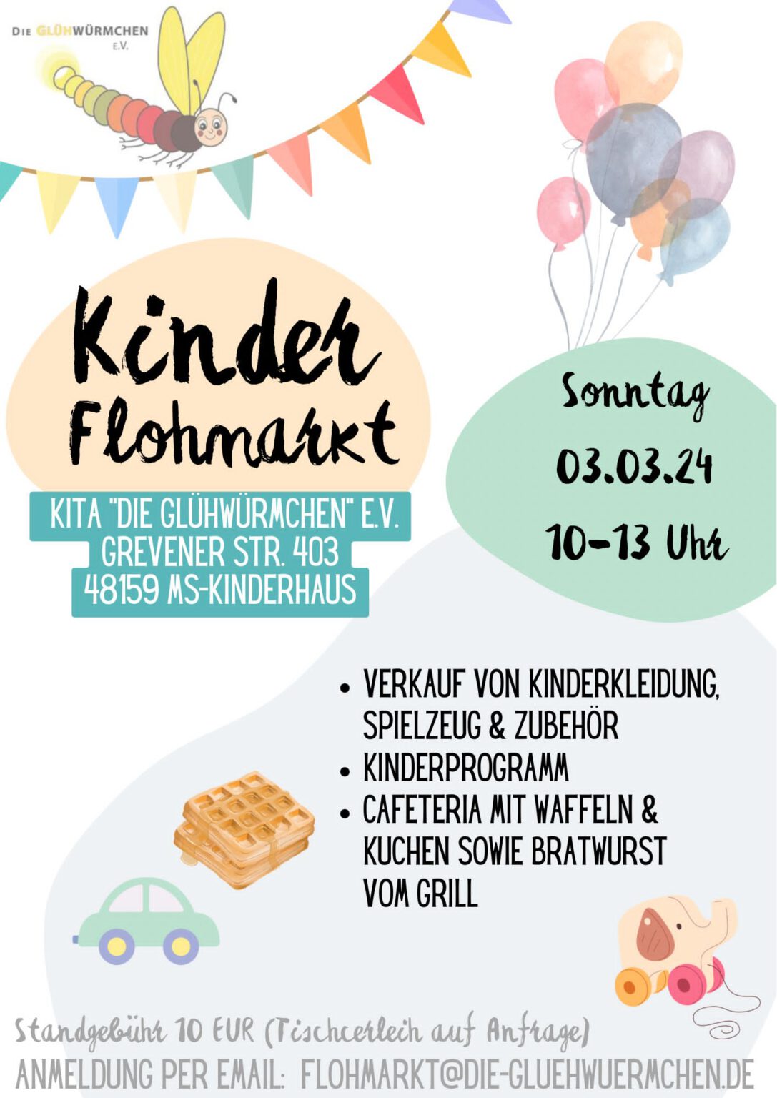 Kinder Flohmarkt bei den Glühwürmchen – März 2024 | Die Glühwürmchen e. V.